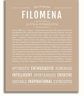 Filomena | Name Art Print – Name Stories