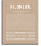 Filomena | Name Art Print – Name Stories