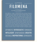 Filomena | Name Art Print – Name Stories