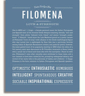 Filomena | Name Art Print – Name Stories