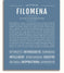 Filomena | Name Art Print – Name Stories