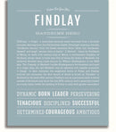 Findlay Personalized Name Meaning Art Prints – Name Stories