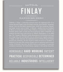 Finlay Personalized Name Meaning Art Prints – Name Stories