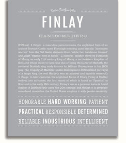 Finlay | Name Art Print – Name Stories
