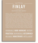 Finlay | Name Art Print – Name Stories