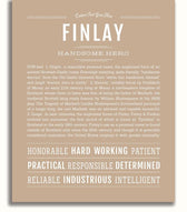 Finlay | Name Art Print – Name Stories