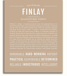 Finlay | Name Art Print – Name Stories