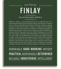 Finlay | Name Art Print – Name Stories