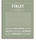 Finlay Personalized Name Meaning Art Prints – Name Stories