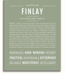 Finlay Personalized Name Meaning Art Prints – Name Stories