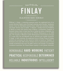 Finlay | Name Art Print – Name Stories