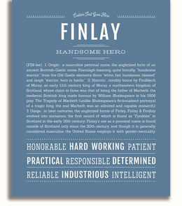 Finlay | Name Art Print – Name Stories