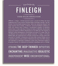Finleigh Personalized Name Meaning Art Prints – Name Stories