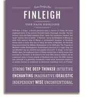 Finleigh Personalized Name Meaning Art Prints – Name Stories