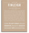 Finleigh Personalized Name Meaning Art Prints – Name Stories