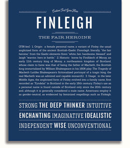 Finleigh | Name Art Print – Name Stories