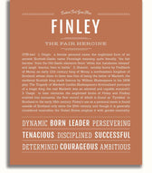 Finley Personalized Name Meaning Art Prints – Name Stories
