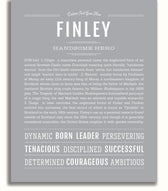 Finley (male) | Name Art Print – Name Stories