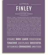 Finley (male) | Name Art Print – Name Stories