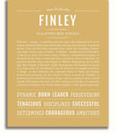 Finley Personalized Name Meaning Art Prints – Name Stories