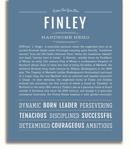Finley (male) | Name Art Print – Name Stories