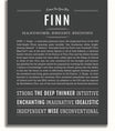 Finn Personalized Name Meaning Art Prints – Name Stories