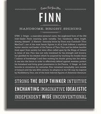 Finn | Name Art Print – Name Stories
