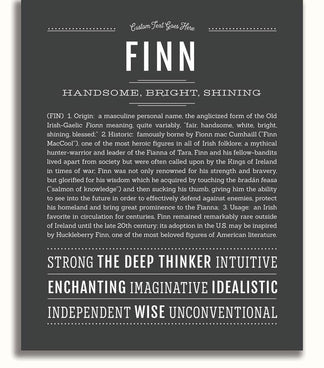 Finn | Name Art Print – Name Stories