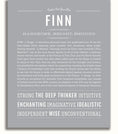Finn Personalized Name Meaning Art Prints – Name Stories