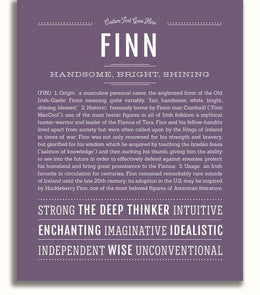 Finn | Name Art Print – Name Stories