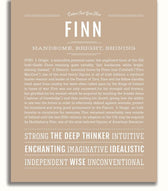 Finn | Name Art Print – Name Stories