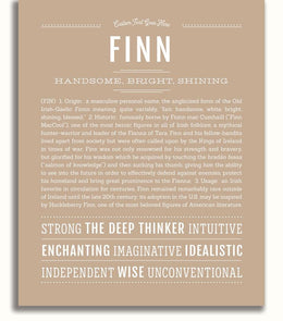 Finn | Name Art Print – Name Stories