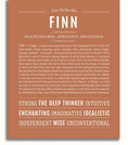 Finn Personalized Name Meaning Art Prints – Name Stories