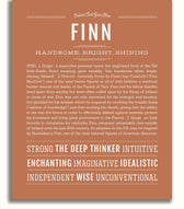 Finn | Name Art Print – Name Stories