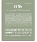 Finn Personalized Name Meaning Art Prints – Name Stories