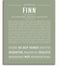 Finn Personalized Name Meaning Art Prints – Name Stories