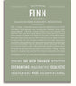 Finn Personalized Name Meaning Art Prints – Name Stories