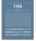 Finn Personalized Name Meaning Art Prints – Name Stories