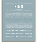 Finn Personalized Name Meaning Art Prints – Name Stories
