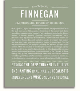 Finnegan | Name Art Print – Name Stories