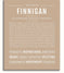 Finnigan Personalized Name Meaning Art Prints – Name Stories