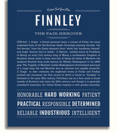 Finnley Personalized Name Meaning Art Prints – Name Stories