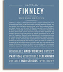 Finnley Personalized Name Meaning Art Prints – Name Stories