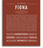 Fiona Personalized Name Meaning Art Prints – Name Stories