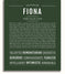 Fiona | Name Art Print – Name Stories
