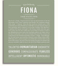 Fiona | Name Art Print – Name Stories