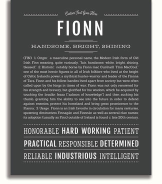 Fionn | Name Art Print – Name Stories