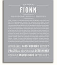Fionn | Name Art Print – Name Stories