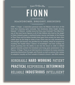 Fionn | Name Art Print – Name Stories