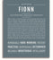 Fionn | Name Art Print – Name Stories